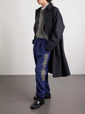 SAINT MXXXXXX Saint College Logo-print Cotton-jersey Sweatpants