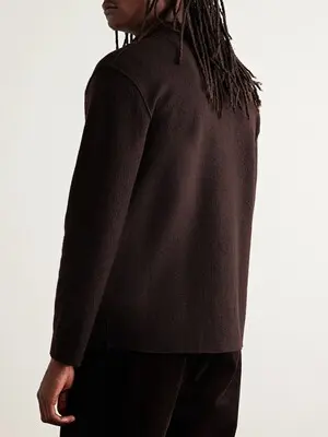 Nn07 Jonas 6398 Brushed-wool Zip-up Cardigan - Brown