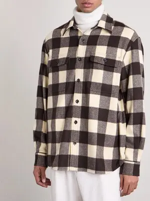 Ralph Lauren Purple Label Gable Checked Wool Shirt