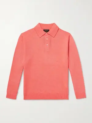 BEAMS Wool-blend Polo Shirt - Pink
