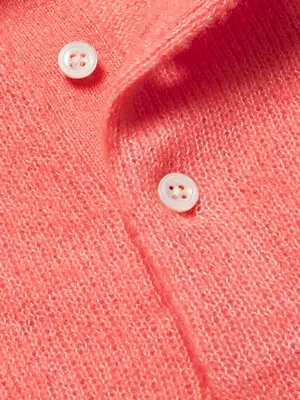 BEAMS Wool-blend Polo Shirt - Pink