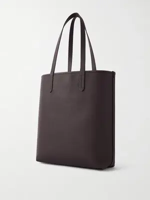 Burberry Reversible Full-grain Leather And Checked Canvas Tote Bag