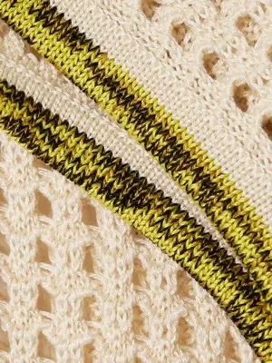 Escvdo Atuq Fringed Open-knit Midi Dress