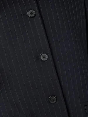 Khaite Naran Pinstriped Herringbone Blazer