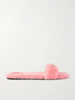 Pink Fuzzy Crocs