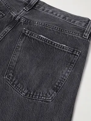 AGOLDE Arc Long Mid-rise Wide-leg Jeans - Black
