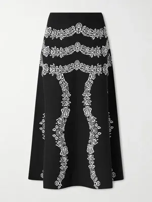 Ulla Johnson Valencia Floral-jacquard Midi Skirt