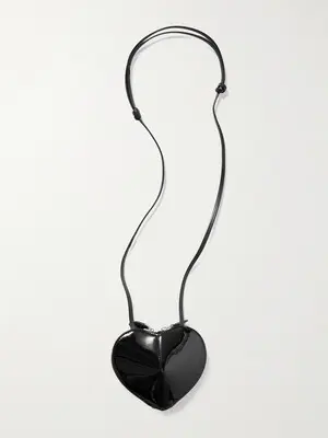 Alaïa Le Coeur Patent-leather Shoulder Bag - Black