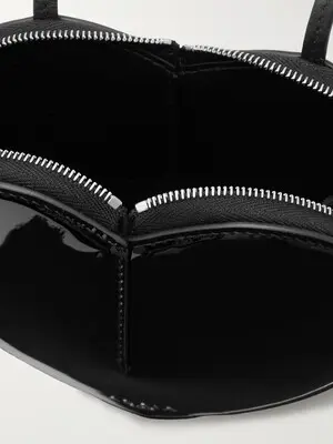 Alaïa Le Coeur Patent-leather Shoulder Bag - Black