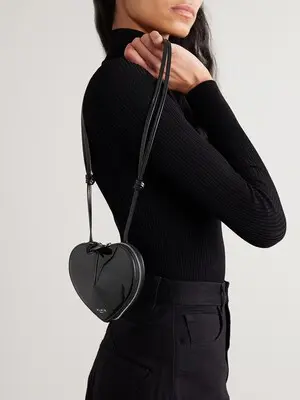 Alaïa Le Coeur Patent-leather Shoulder Bag - Black