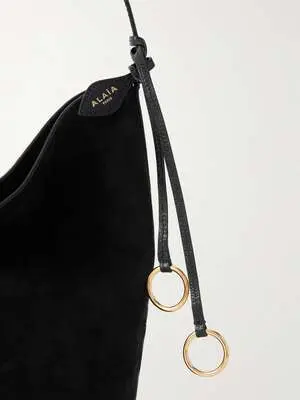 Alaïa Leather-trimmed Suede Tote - Black