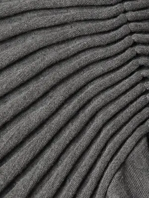 Alaïa Pleated Wool Maxi Dress - Gray
