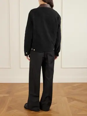 Aimé Leon Dore Ranch Leather-trimmed Cotton-canvas Jacket