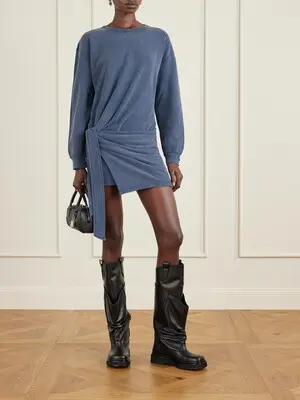 MARANT ETOILE Zae Wrap-effect Mini Dress - Blue