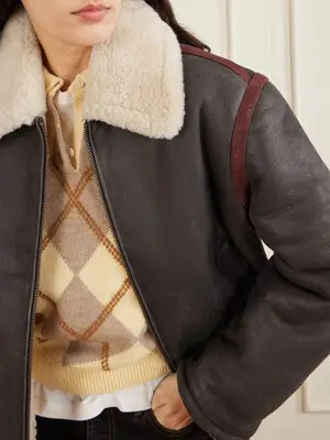 Aimé Leon Dore Printed Shearling Jacket