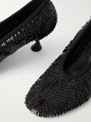Proenza Schouler Tee Sequined Mesh Pumps - Black