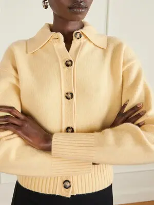 Proenza Schouler Rocio Cashmere-blend Cardigan - Yellow