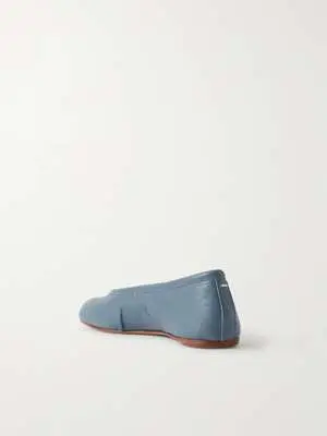 MAISON MARGIELA Tabi Split-toe Leather Ballet Flats - Light Blue