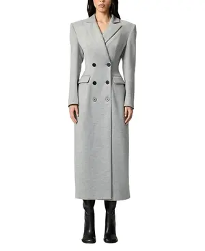 NOCTURNE Structured Double-breasted Maxi Coat