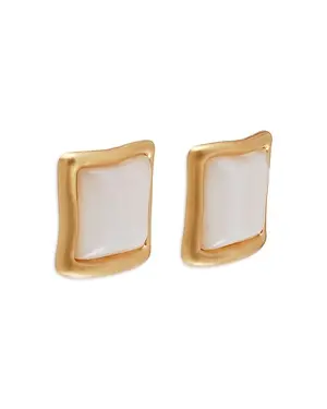 Cult Gaia Suni Mother Of Pearl Drop Earrings - Gold