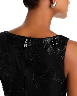 ROTATE BY BIRGER CHRISTENSEN Sequined Maxi Dress - Black