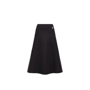MONCLER + JIL SANDER Wool Flared Midi Skirt - Blue