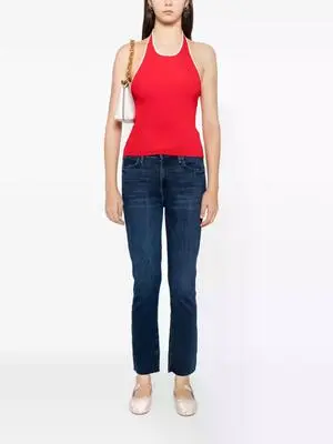 MOTHER The Mid Rise Dazzler Ankle Fray Jeans
