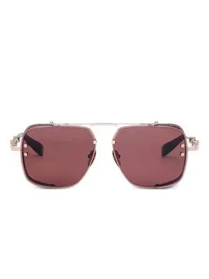 Balmain Legend Pilot-frame Sunglasses - Brown