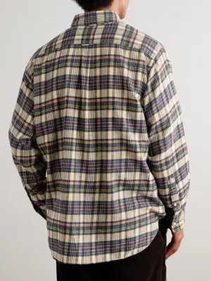 BEAMS Checked Cotton-flannel Shirt