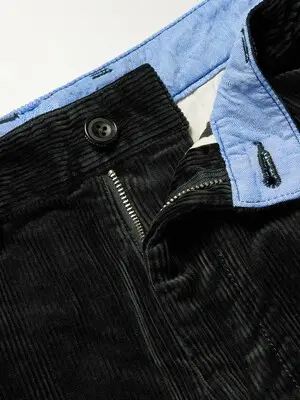 BEAMS Cropped Pleated Cotton-corduroy Trousers