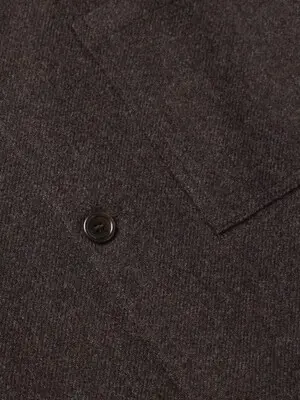 AMOMENTO Camp-collar Wool-flannel Shirt