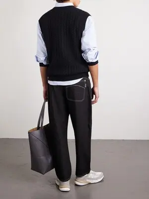 Folk Barrel-leg Jeans - Black