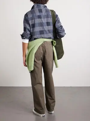 Folk Patch Checked Cotton-blend Shirt