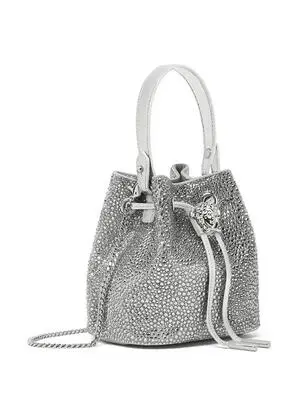 Versace La Medusa Mini Bucket Bag With Crystal Embellishments