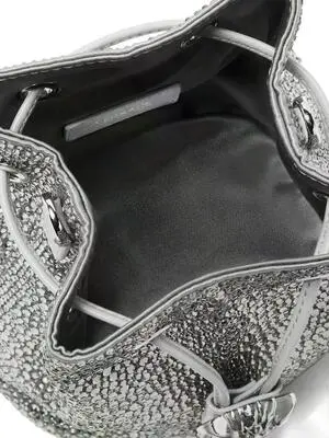 Versace La Medusa Mini Bucket Bag With Crystal Embellishments