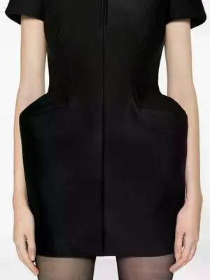 David Koma Zip Short-sleeve Mini Dress