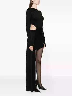 AXEL 113 Tyla Cut-out Draped Mini Dress - Black