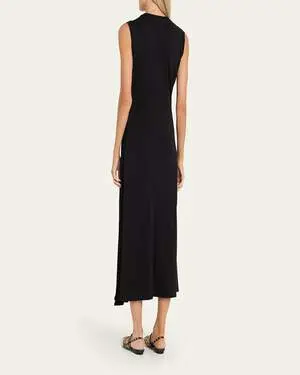 Ulla Johnson Jeune Ruffled Sleeveless Midi Dress - Noir
