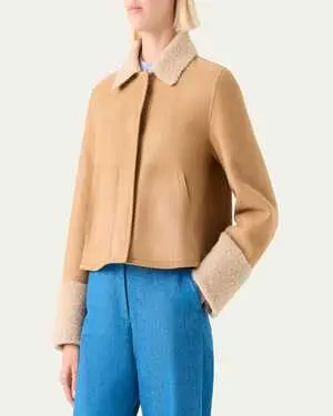 Akris Reversible Cady And Shearling Jacket