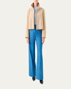Akris Reversible Cady And Shearling Jacket