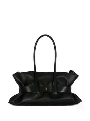 Balmain Anthem Buckled Shoulder Bag - Black