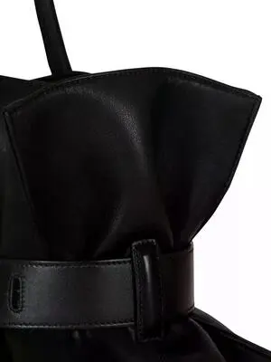 Balmain Anthem Buckled Shoulder Bag - Black