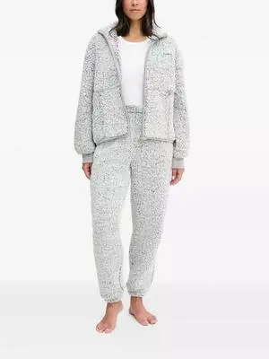 Dkny Zip-up Logo Pajama Set - Grey