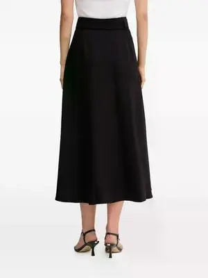 Dkny A-line Midi Skirt With Tie Waist