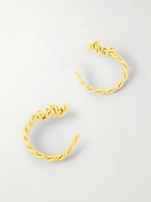 YSSO Snake-plated Hoop Earrings - Gold
