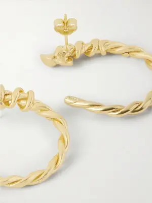 YSSO Snake-plated Hoop Earrings