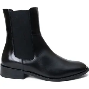 MENINA STEP Balmoral Leather Chelsea Boot - Black