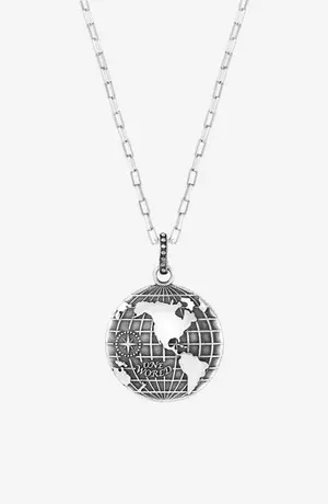 DOWER & HALL One World Talisman Pendant Necklace - Sterling Silver