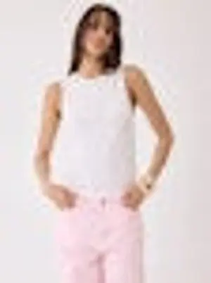 Majestic Filatures Soft Touch Merrow Edge Crewneck Tank - Blanc