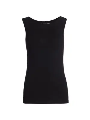 Majestic Filatures Soft Touch Merrow Edge Crewneck Tank - Noir